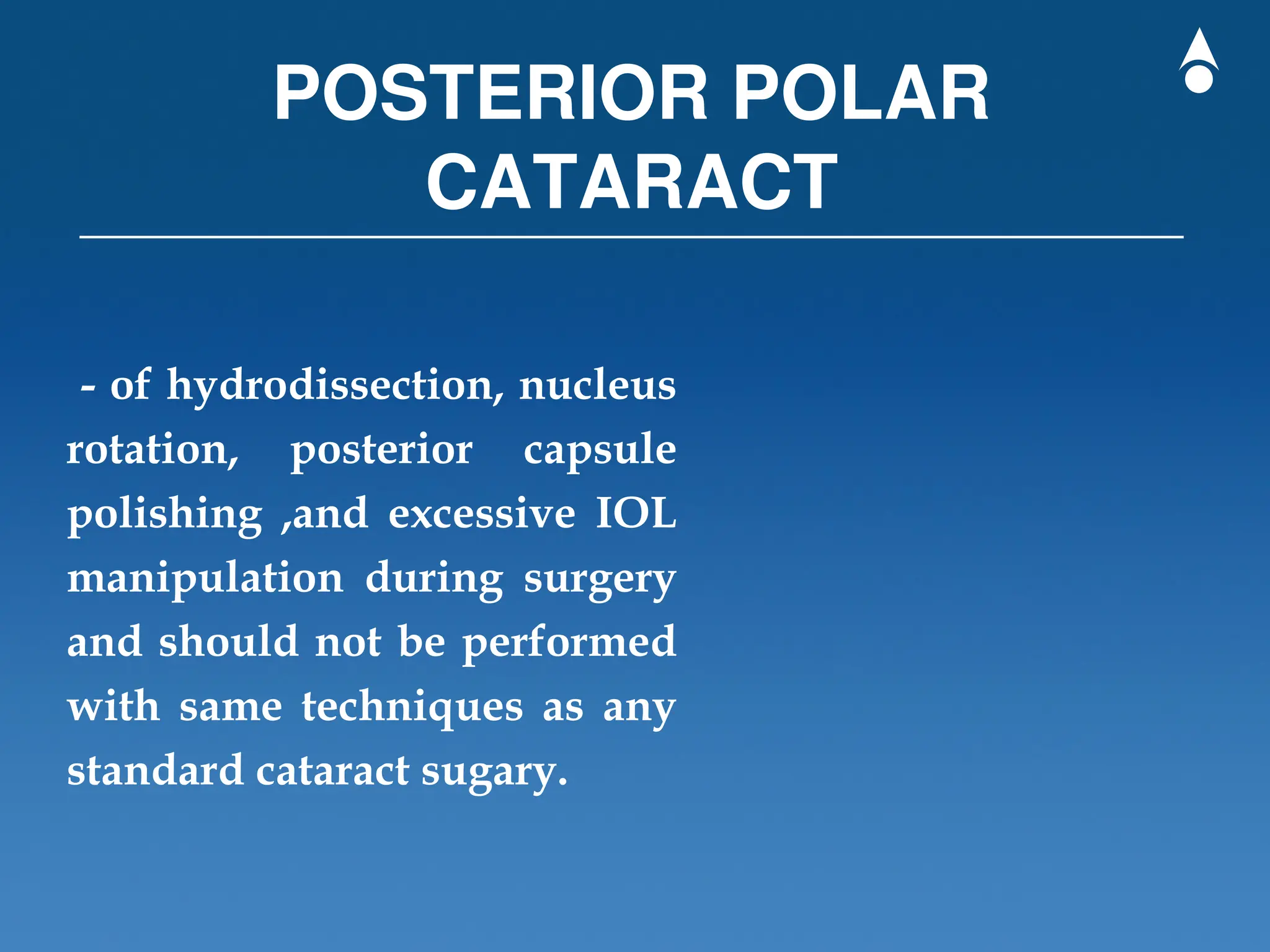 Posterior Polar Cataract PPC in the posterior cortex | PPT