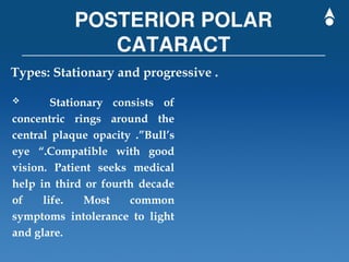 Posterior Polar Cataract PPC in the posterior cortex | PPT