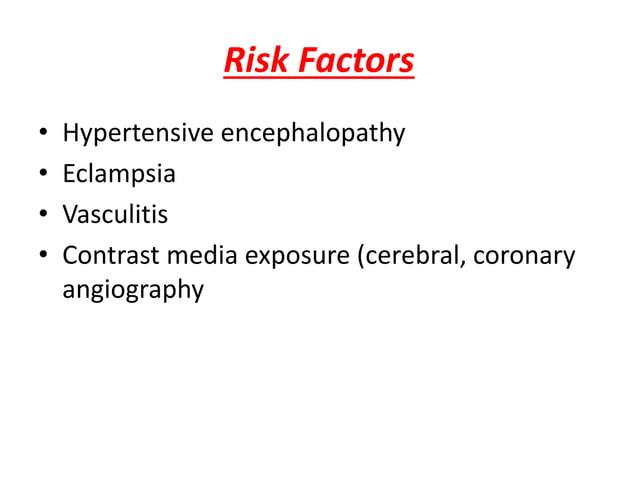Posterior reversible encephalopathy syndrome | PPT