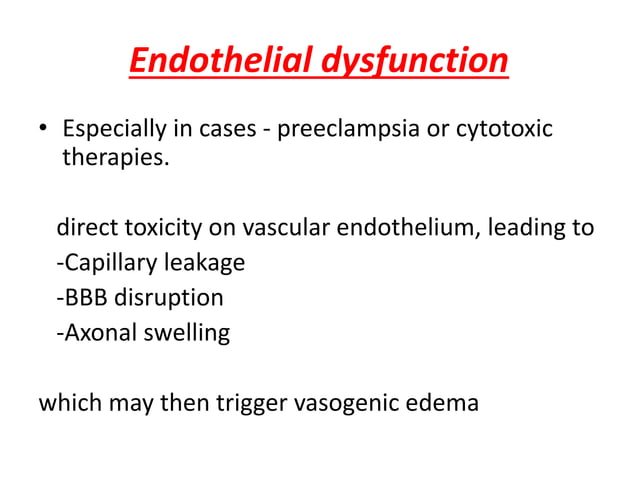 Posterior reversible encephalopathy syndrome | PPT