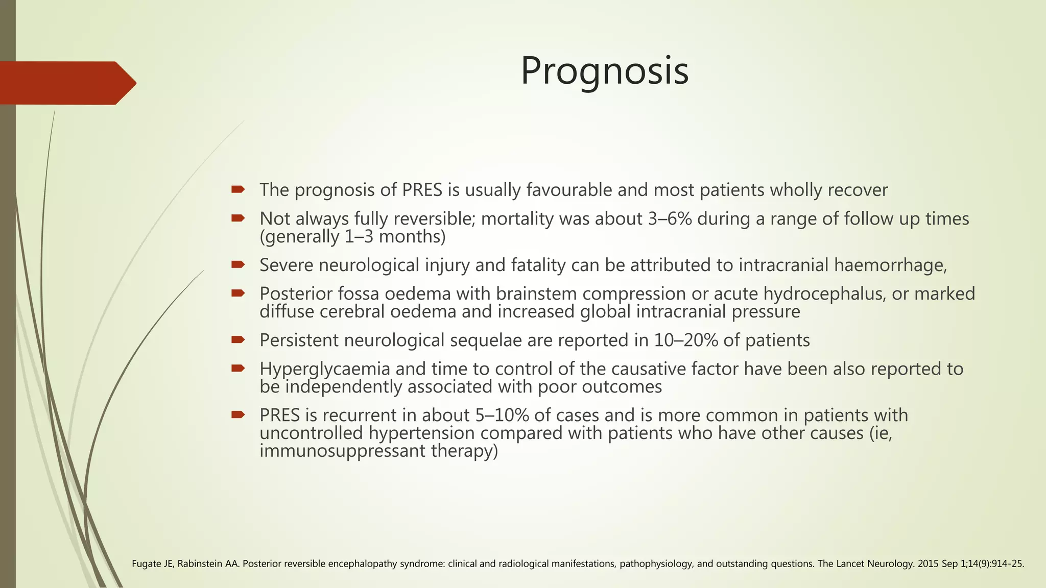Posterior Reversible Encephalopathy Syndrome | PPTX