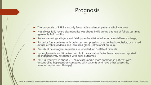 Posterior Reversible Encephalopathy Syndrome | PPTX | Brain and Nervous ...