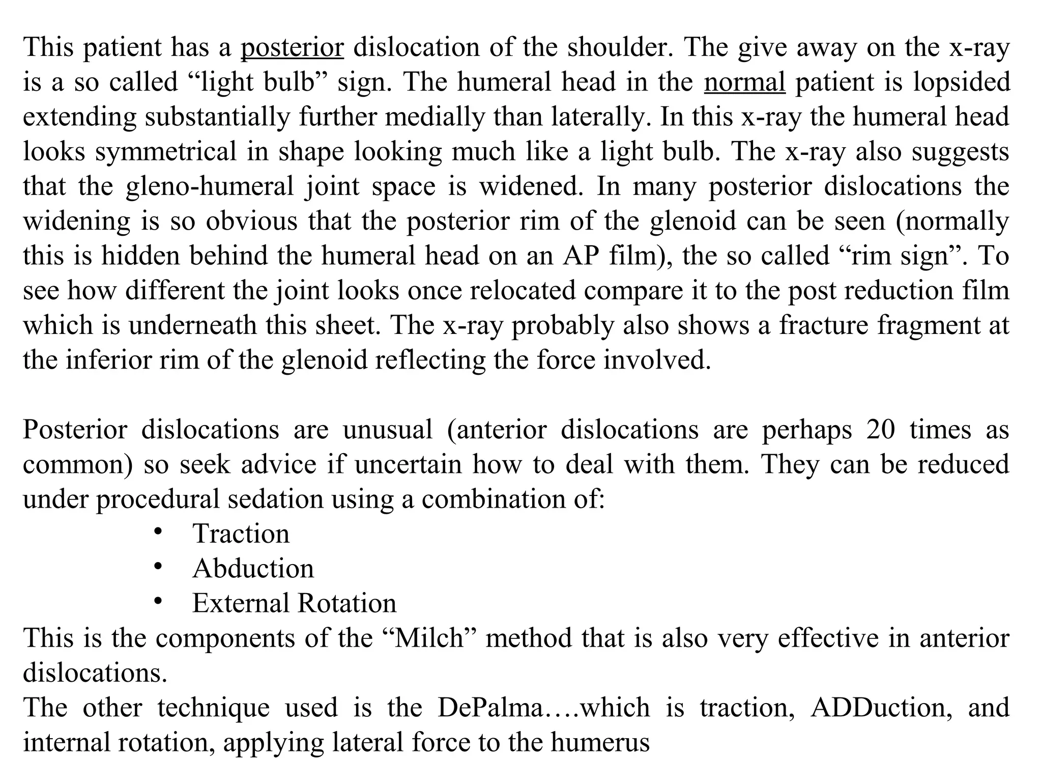 Posterior shoulder dislocation 2019 | PPT