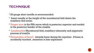 Posterior superior alveolar nerve block seminar.pptx