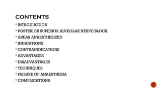 Posterior superior alveolar nerve block seminar.pptx