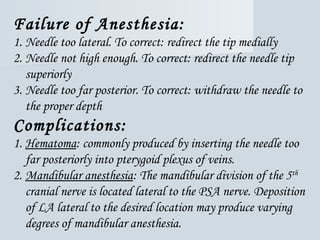 Posterior superior alveolar (psa) nerve block | PPT