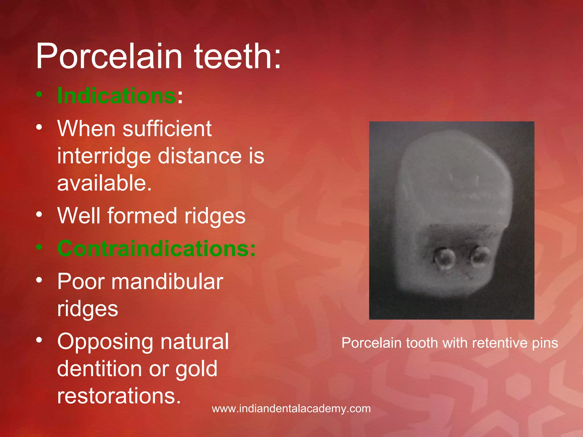 Posterior teeth selection/prosthodontic courses | PPT
