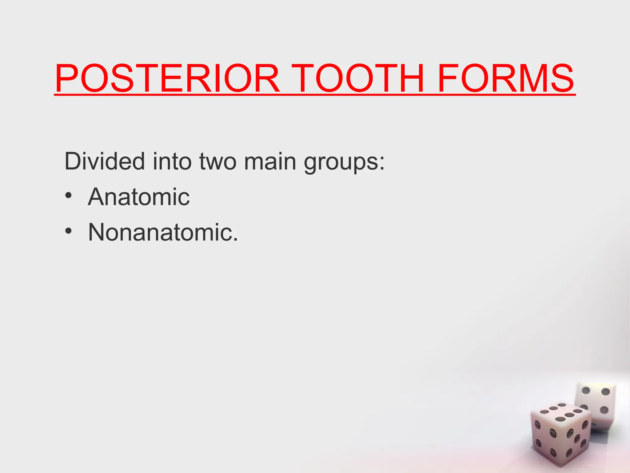 posterior tooth form powerpoint presentation | PPT