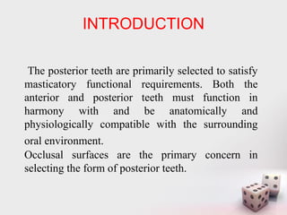 posterior tooth form powerpoint presentation | PPT
