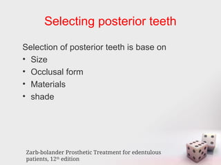 posterior tooth form powerpoint presentation | PPT