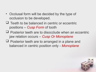 posterior tooth form powerpoint presentation | PPT