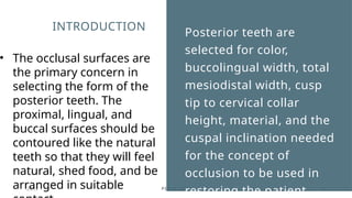 POSTERIOR TOOTH FORM in Complete dentures.pptx