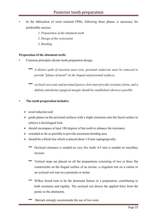 Posterior tooth preparations/dental crown &bridge course by Indian ...