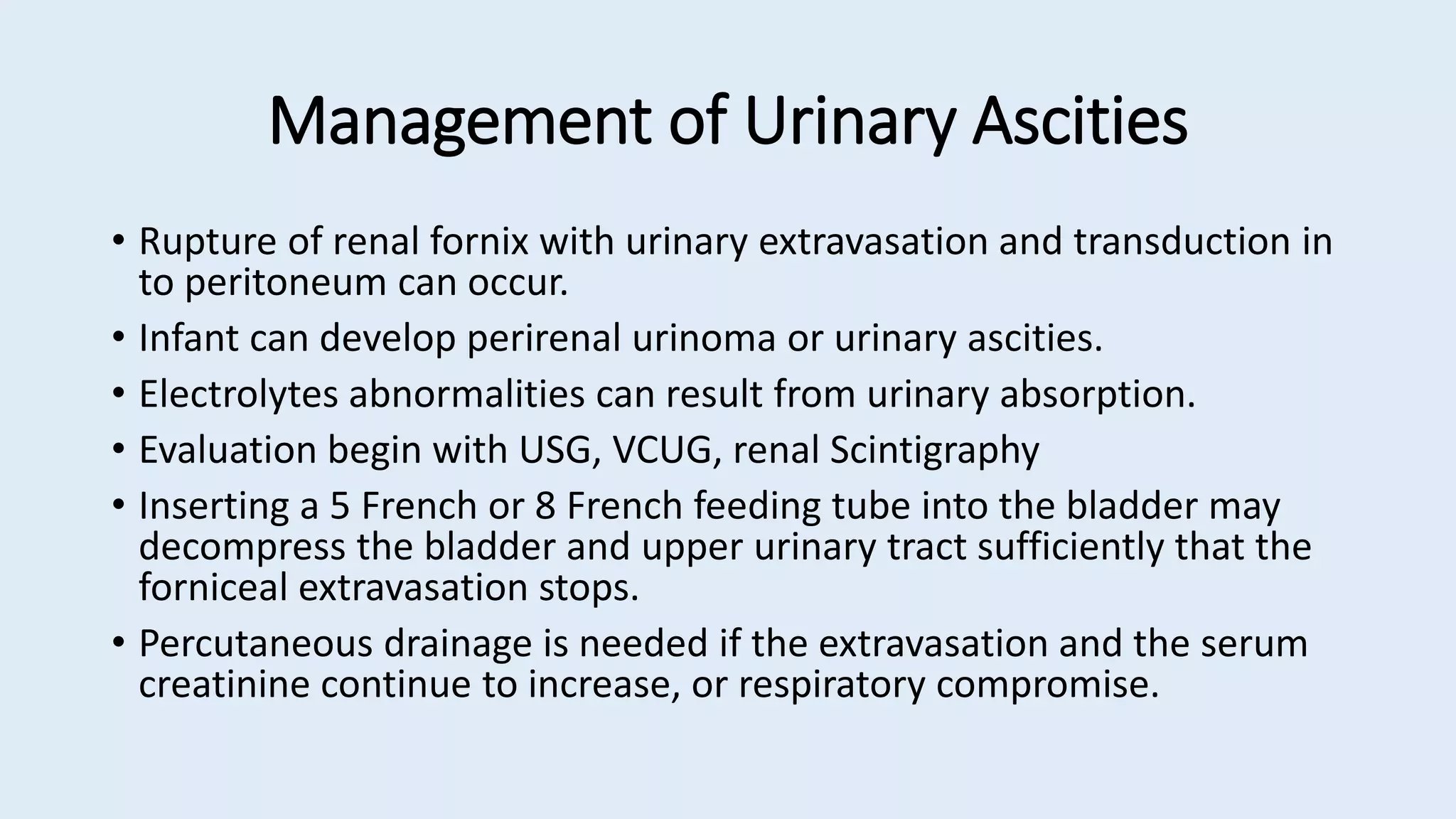 Posterior urethral valves | PPTX
