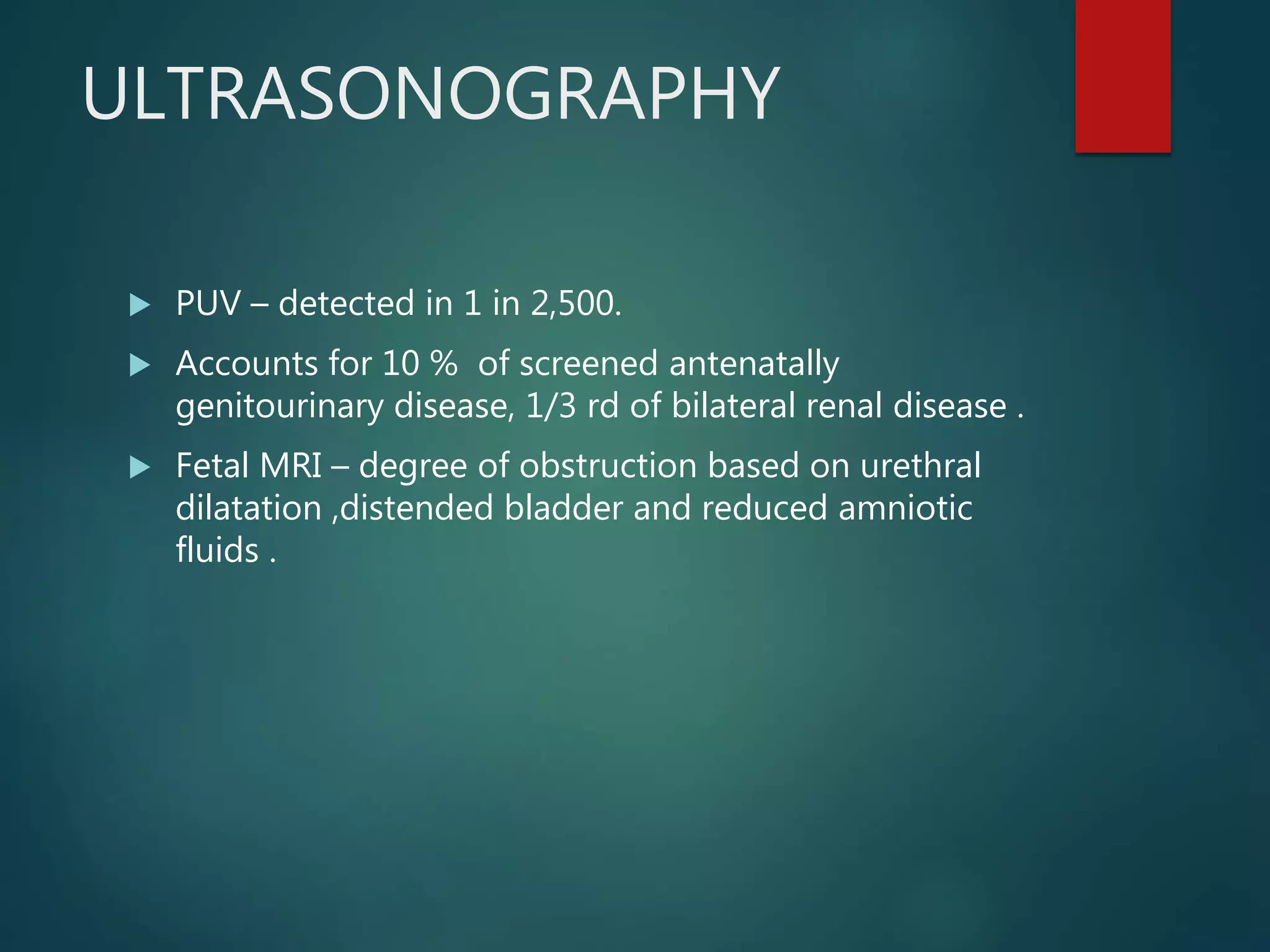 POSTERIOR URETERAL VALVES (PUV ) | PPTX