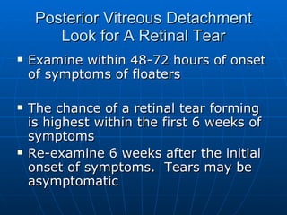 Posterior Vitreous Detachment | PPT