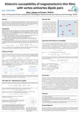 магнитные вихри Poster karpov | PDF | Physics | Science