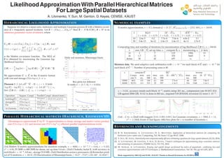 Likelihood approximation with parallel hierarchical matrices for large spatial datasets | PPT