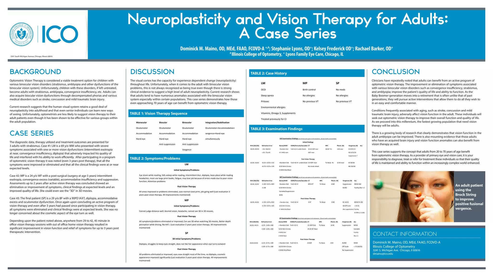 Neuroplasticity and Vision Therapy for Adults; A Case Series | PDF
