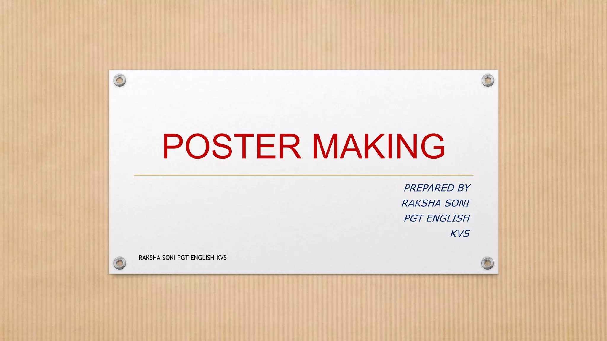 Poster making | PPTX