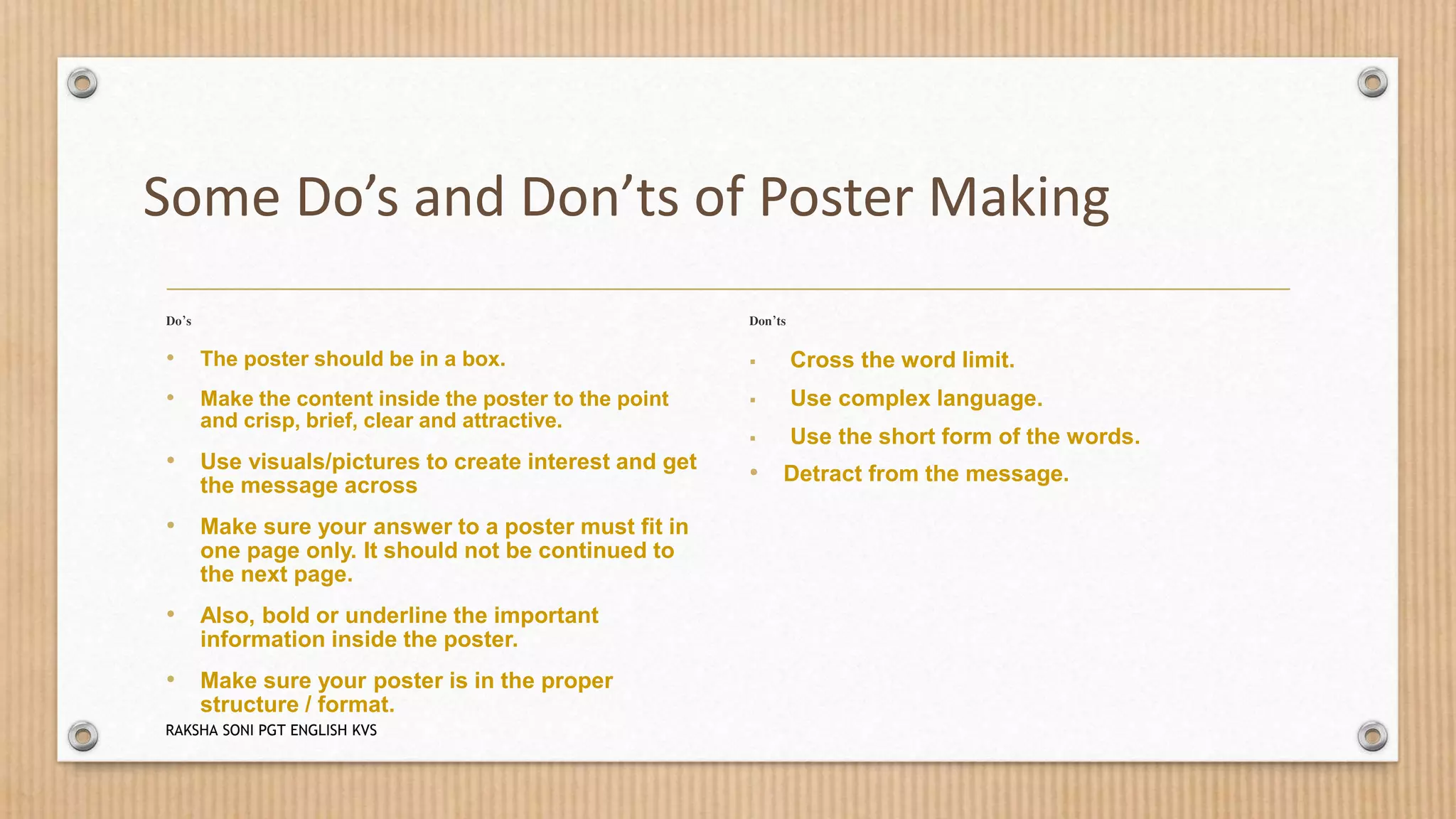 Poster making | PPTX