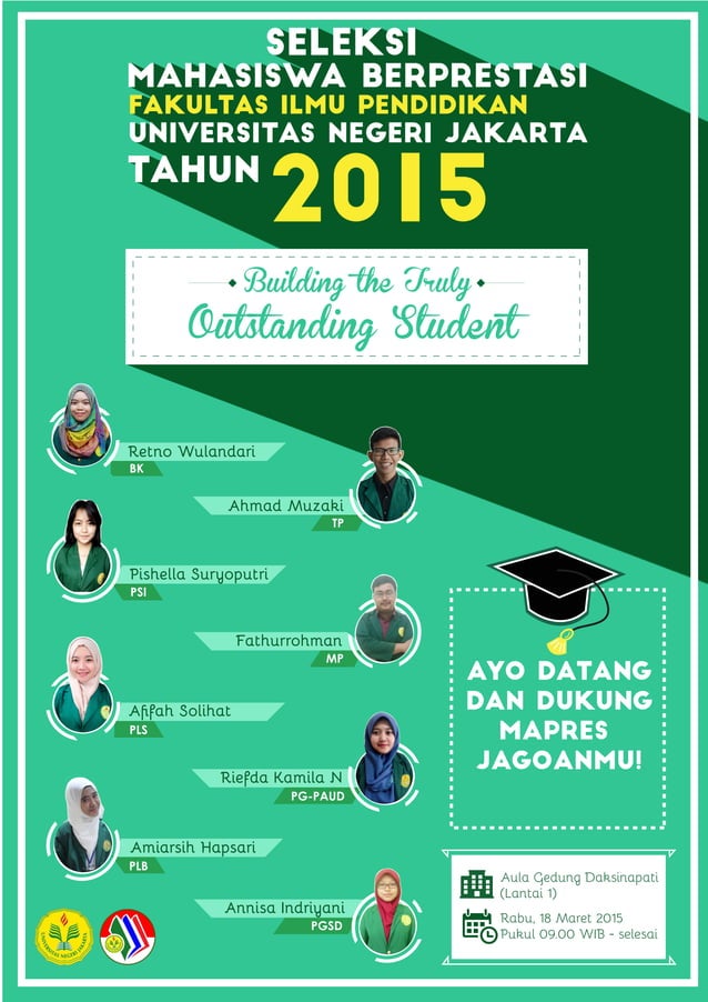 Desain Poster Seleksi Mahasiswa Berprestasi FIP 2015 | PDF