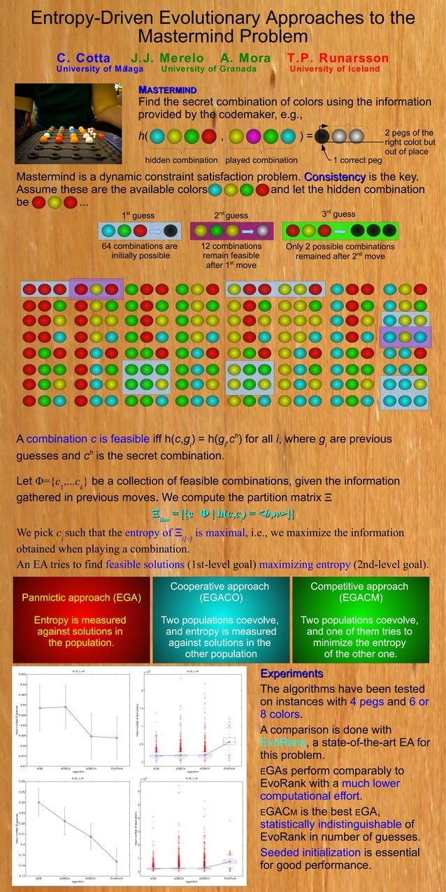 Entropy-Driven Evolutionary Approaches to the Mastermind Problem | PDF