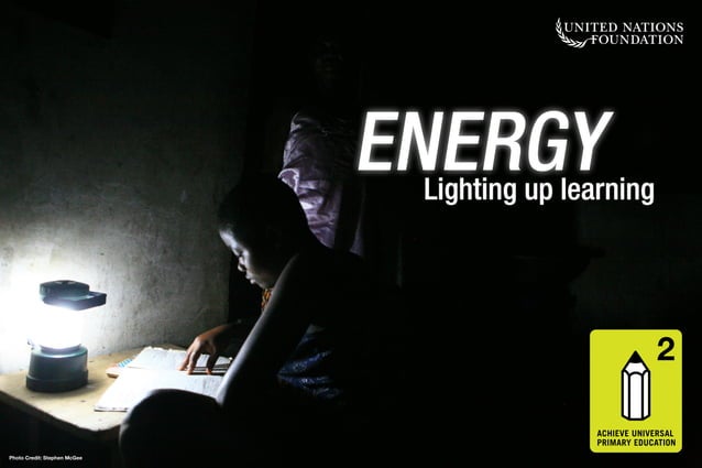 UN Foundation posters - For the Millennium Development Goals ENERGY is ...