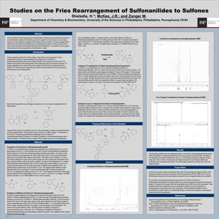 Studies on the Fries Rearrangement of Sulfonanilides to Sulfones | PPT ...