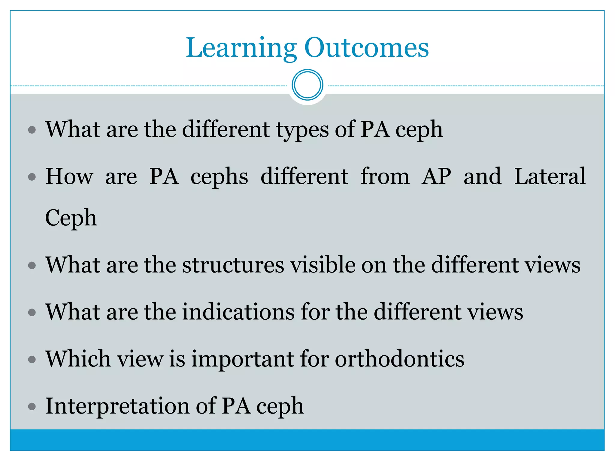 Postero anterior cephalometry | PPTX