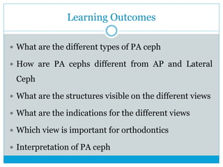 Postero anterior cephalometry | PPTX
