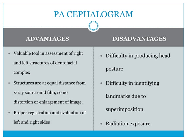 Postero anterior cephalometry | PPTX | Dental Health | Diseases and ...