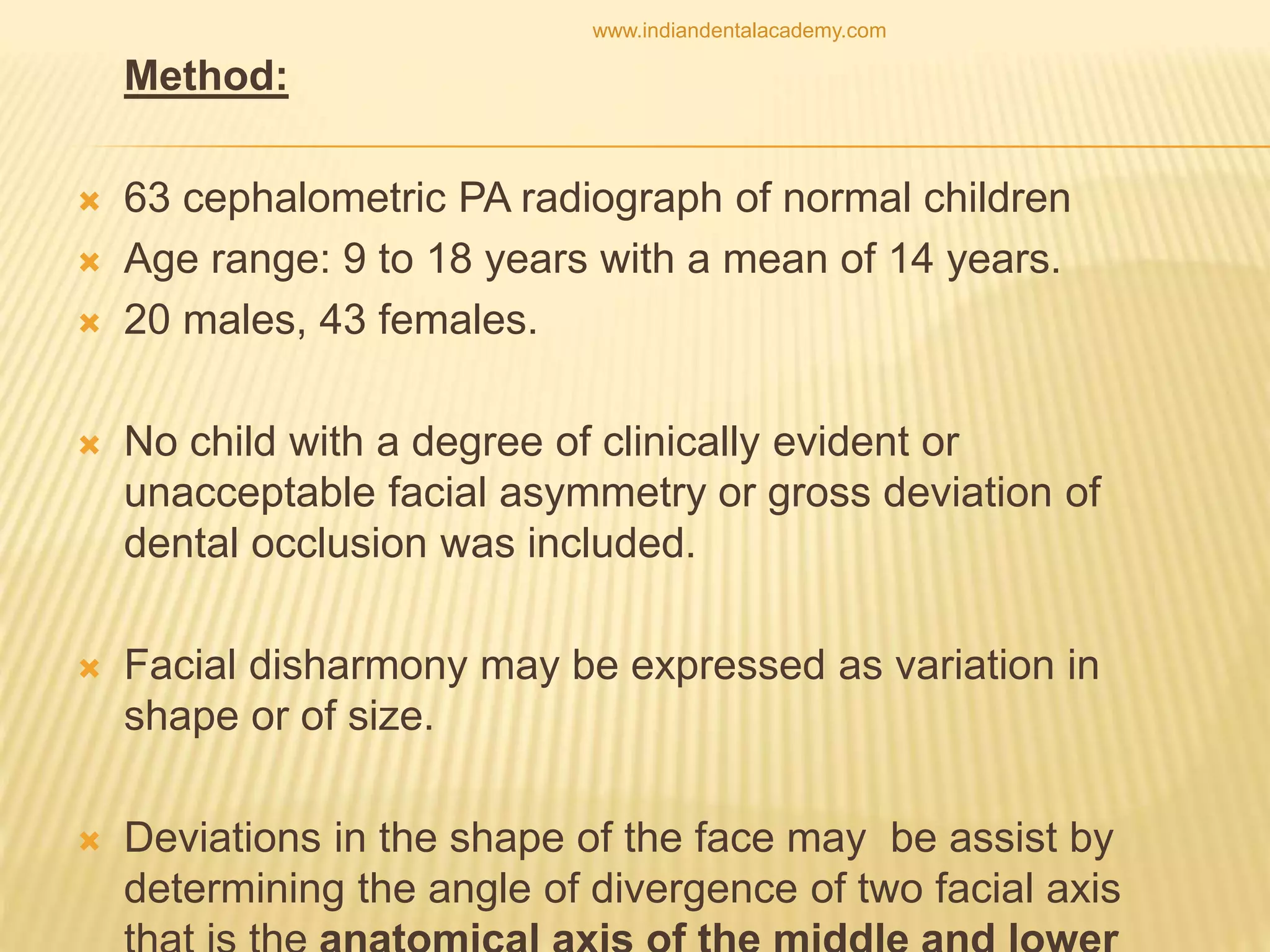 Postero anterior cephalometric / endodontic courses | PPTX