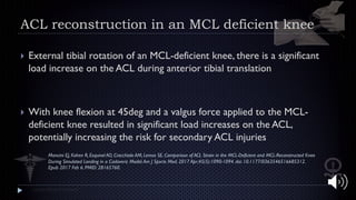 Posteromedial Corner (PMC) and Medial Collateral ligamnet (MCL ...