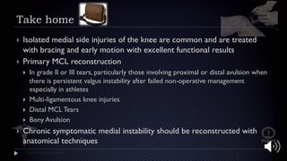 Posteromedial Corner (PMC) and Medial Collateral ligamnet (MCL ...