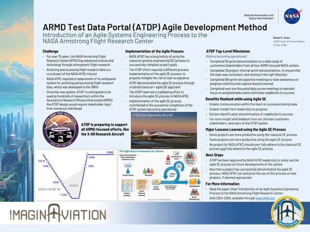 NASA ARMD Test Data Portal (ATDP) Agile Development Method Introduction ...