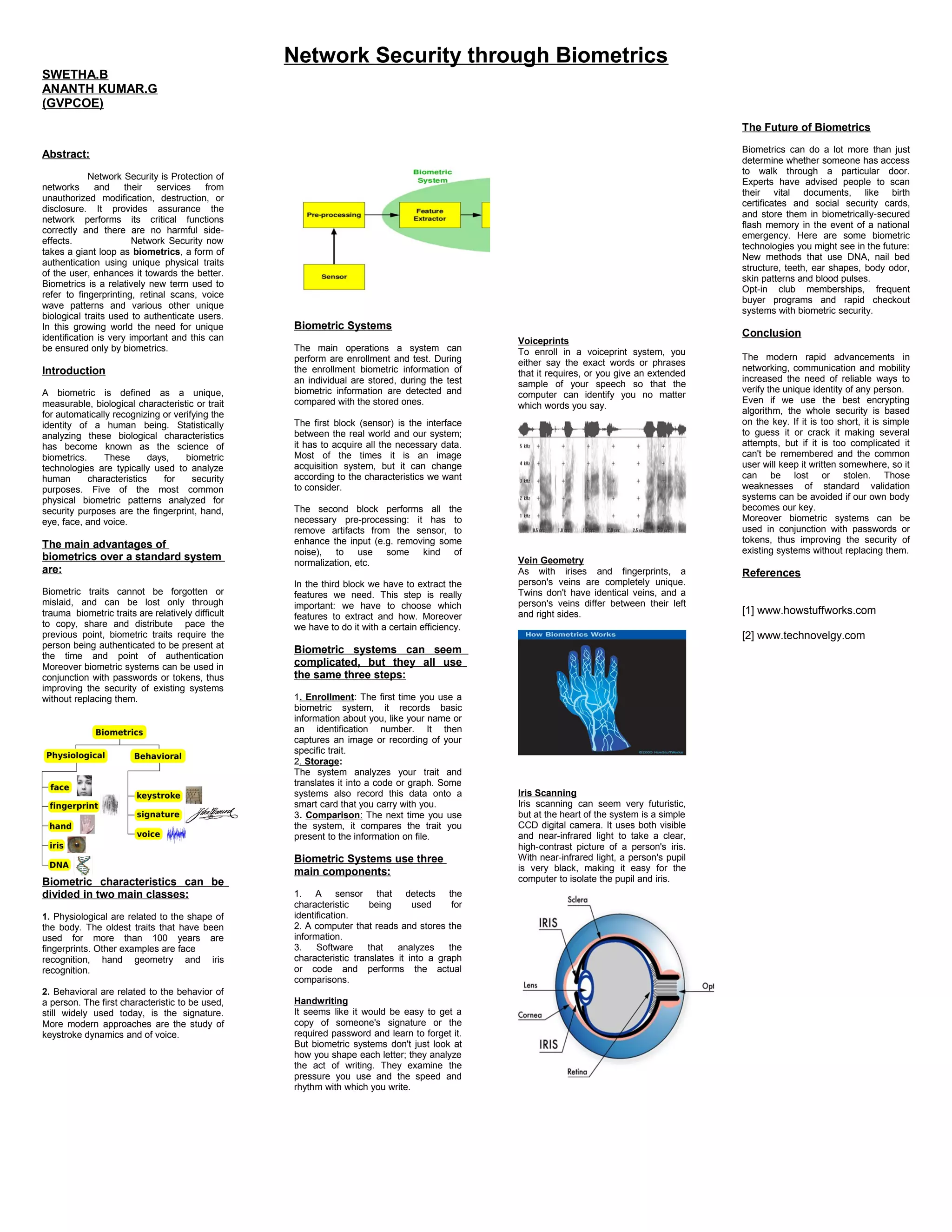 Poster on biometrics | PDF