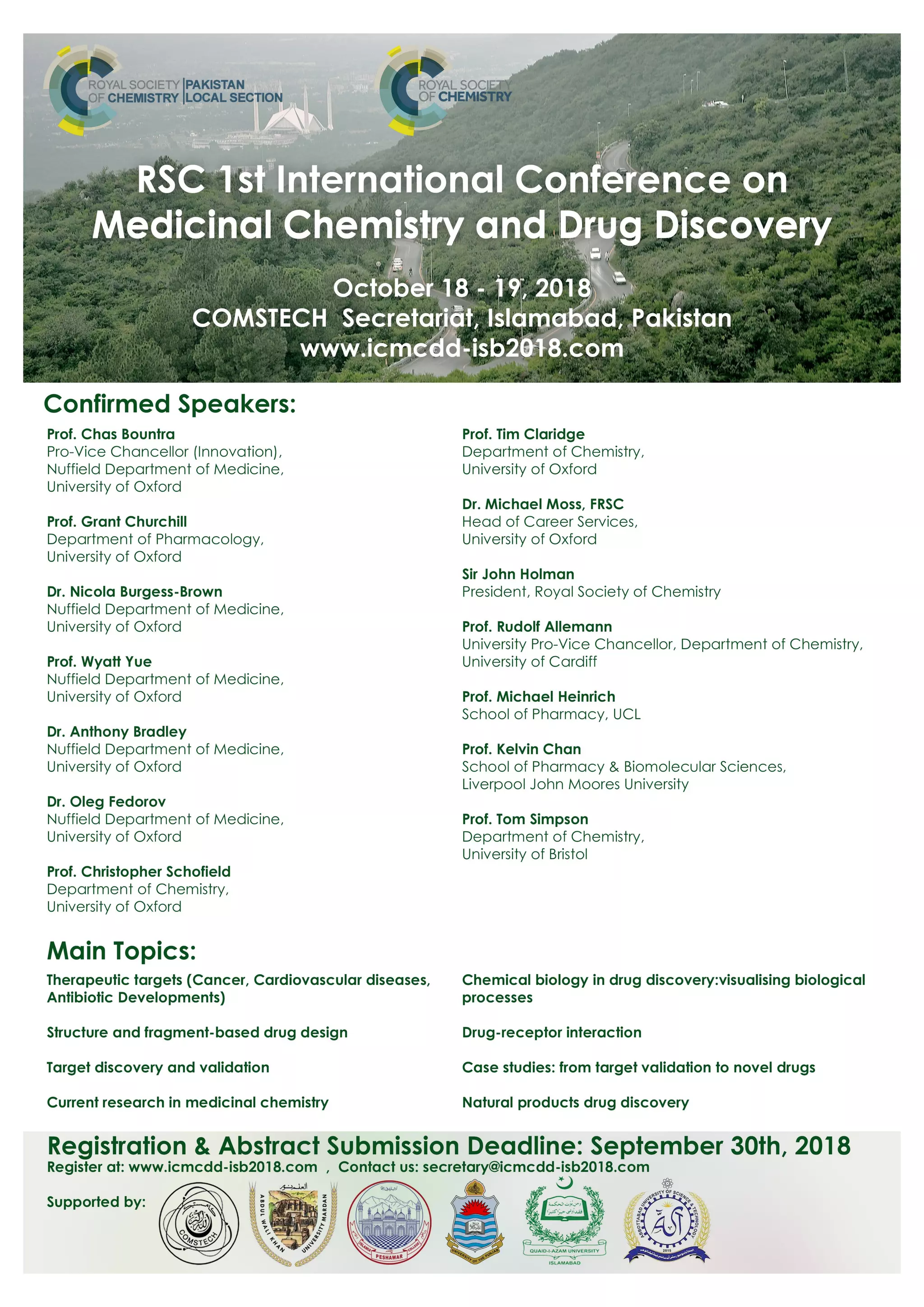 RSC 1st International Conference on Medicinal Chemistry and Drug ...