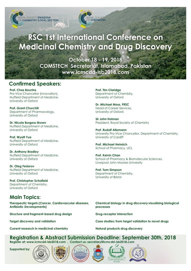 RSC 1st International Conference on Medicinal Chemistry and Drug ...
