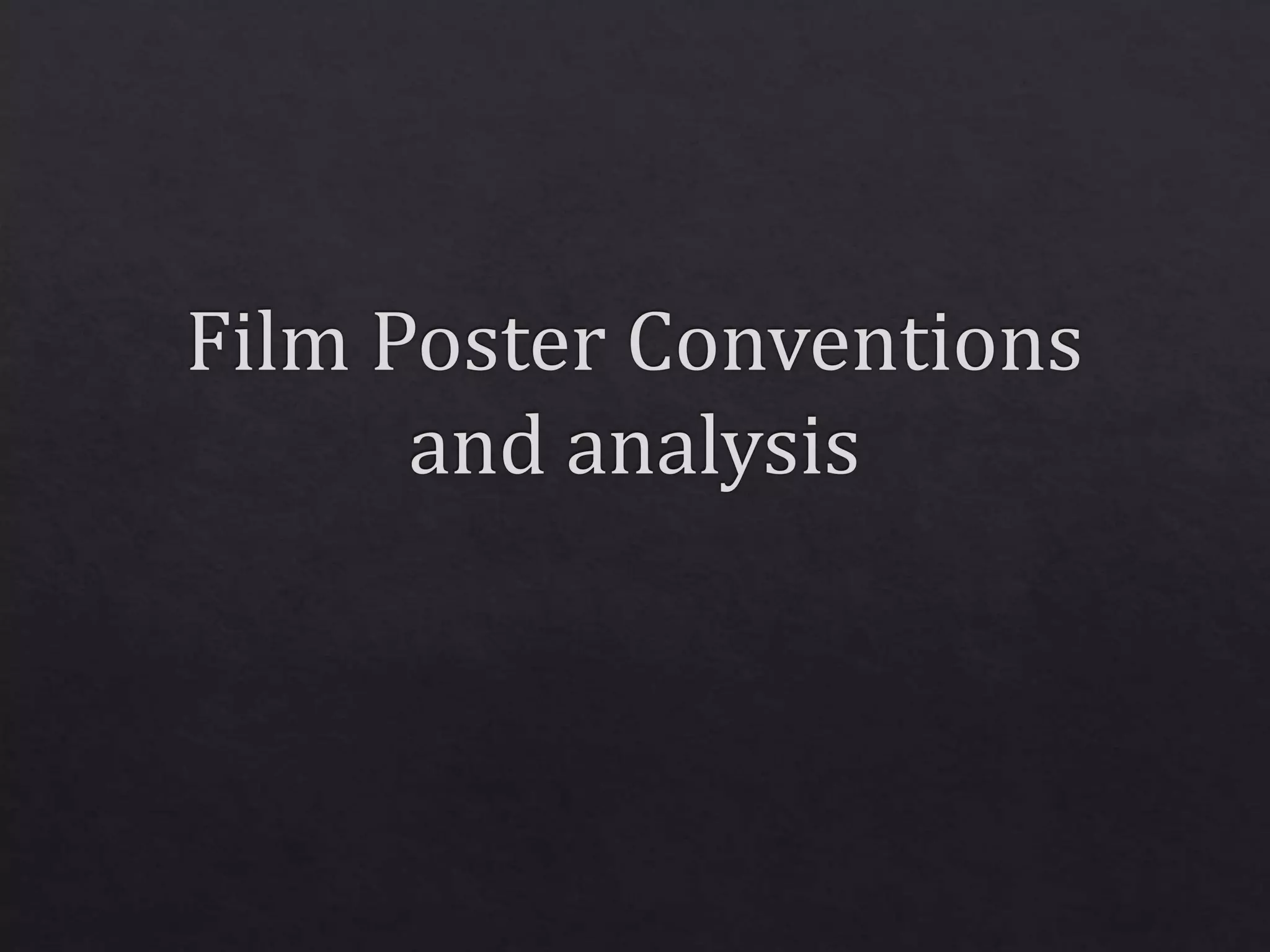 Film poster conventions and analysis | PPT
