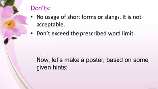 Poster preparation | PPSX