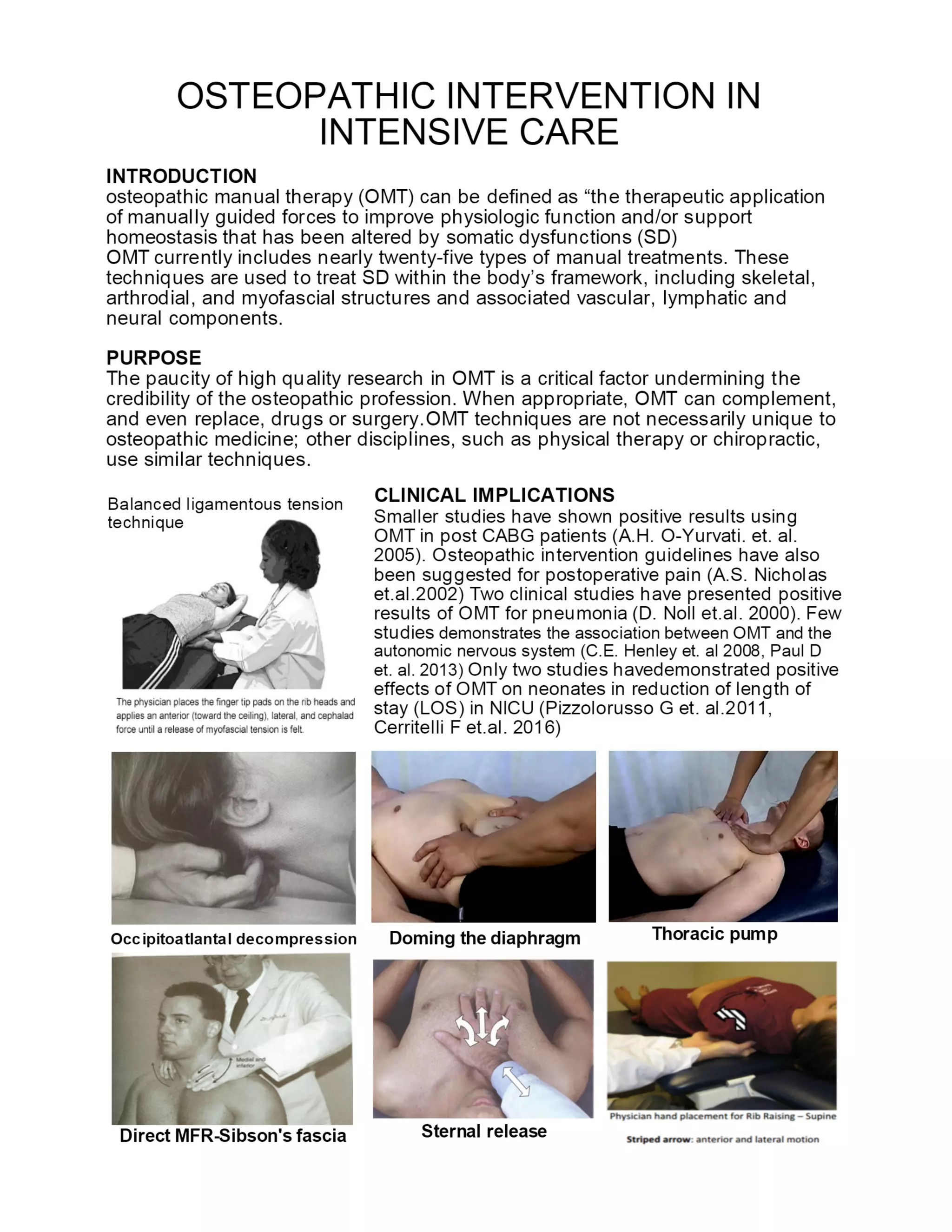 Poster on osteopathy in ICU | PDF