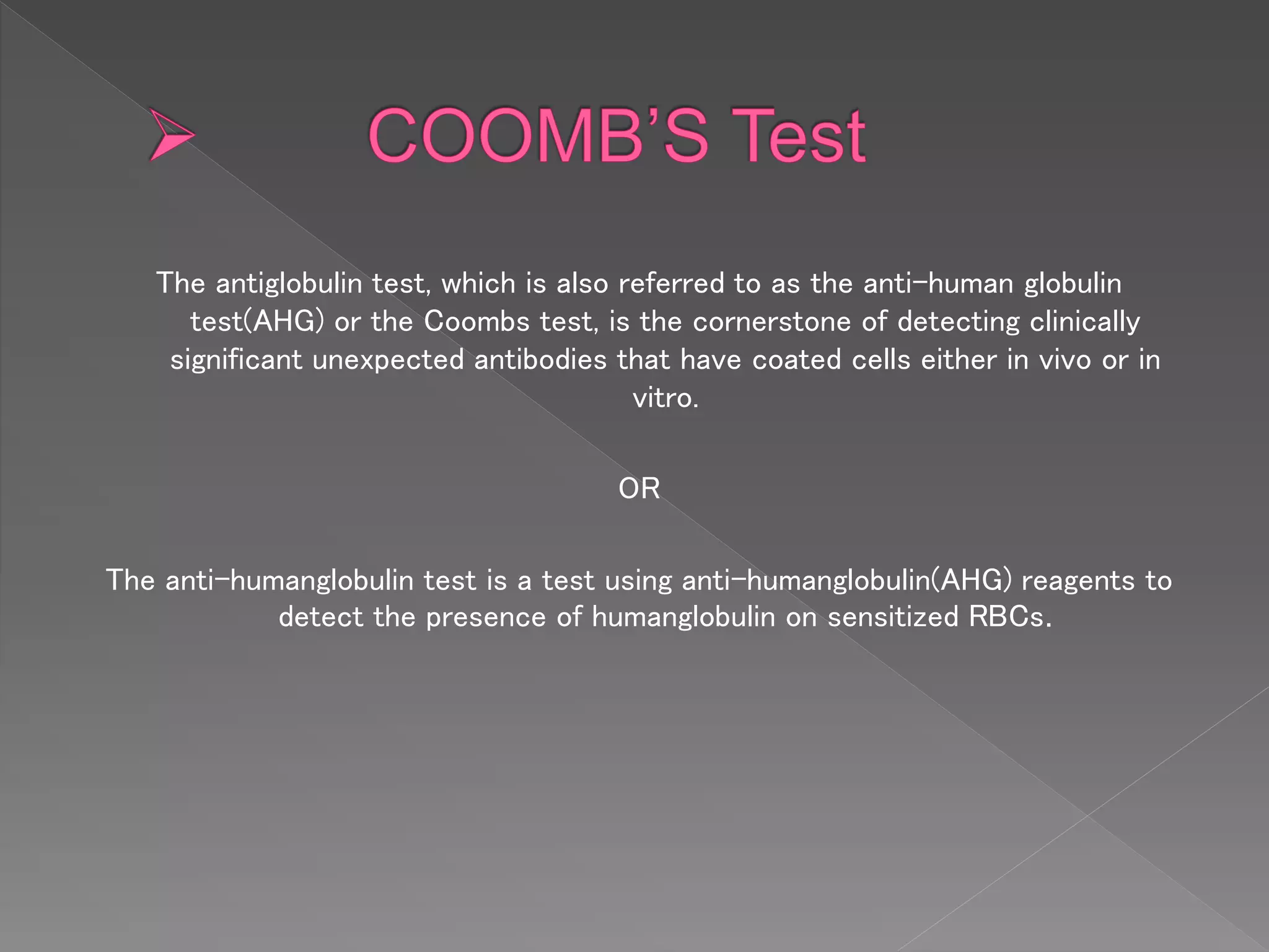 coombs test | PPTX