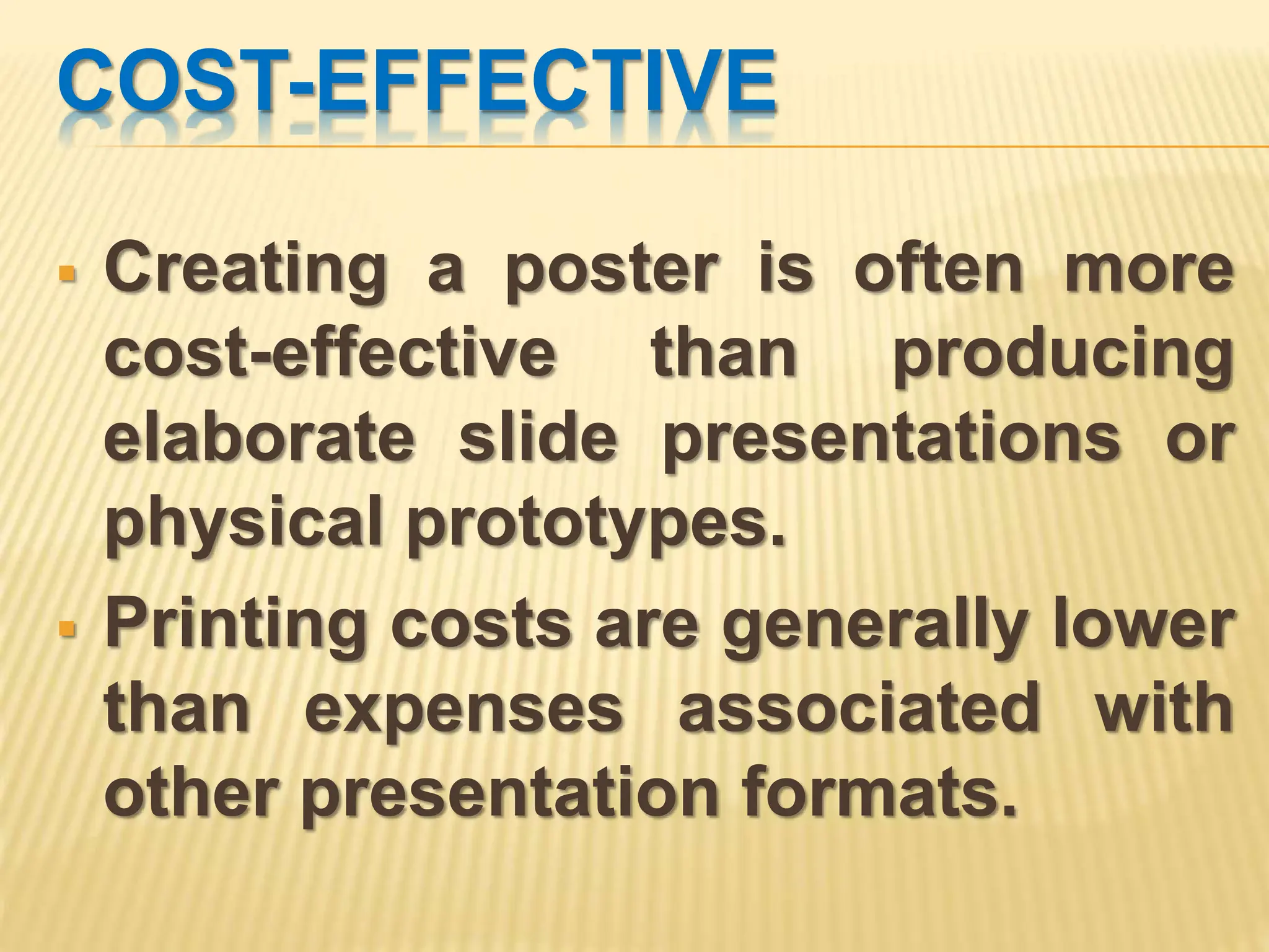 Poster presentation.pptx clearly outline thr purpose of your poster | PPTX