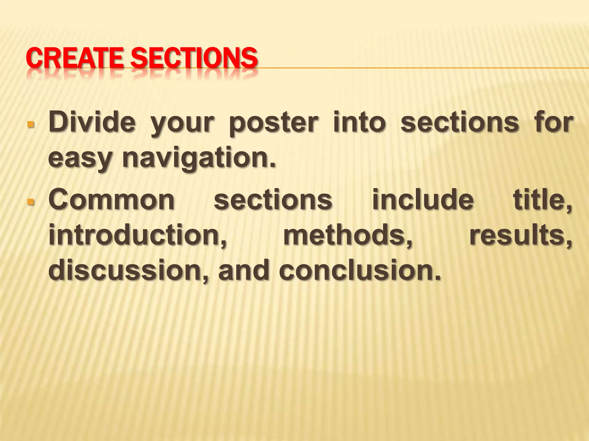 Poster presentation.pptx clearly outline thr purpose of your poster | PPTX
