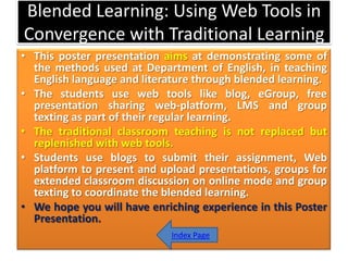 Blended Learning: Kiosk Based Poster presentation | PPT