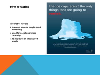 Posters, its types and use in education | PPTX