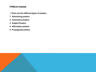 Posters, its types and use in education | PPTX