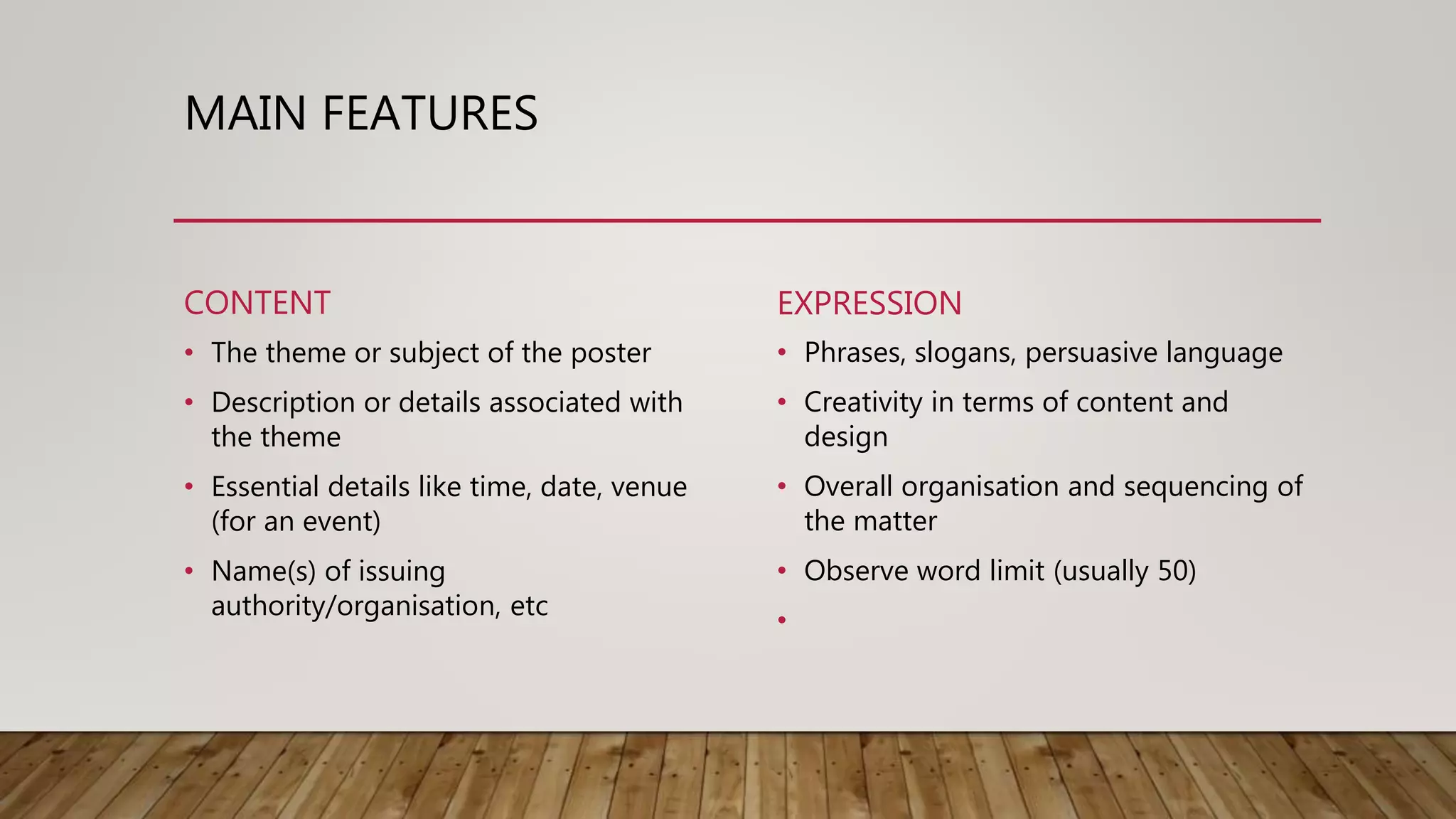 Posters writing | PPT