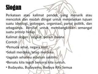 poster, slogan, iklan materi kelas 8 mts | PPT